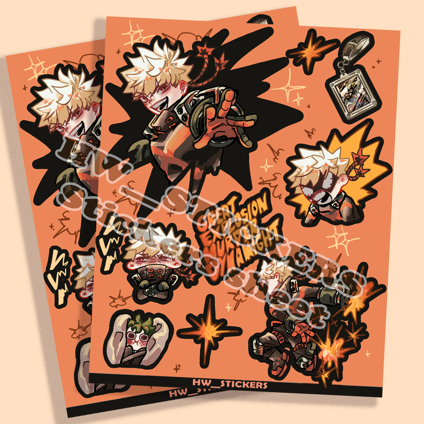 Bakugo Time Skip sticker sheet – Hw__stickers
